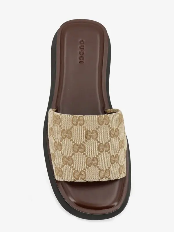 Gucci Gg Canvas Platform Sandals - Multicolor