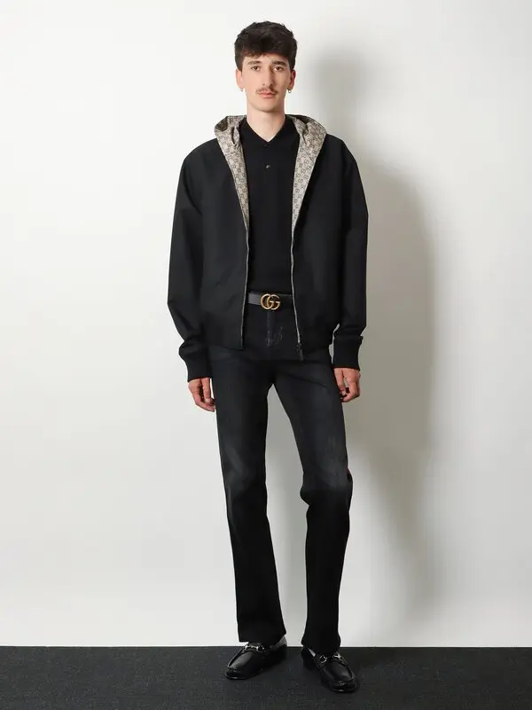 Gucci Reversible Gg Nylon And Cotton Jacket