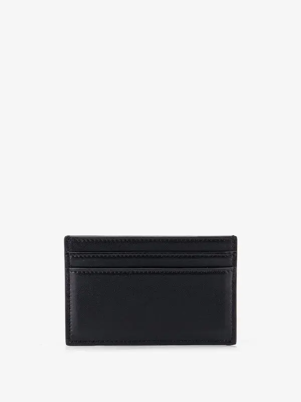 Celine Leather Card Holder With Front Logo Print