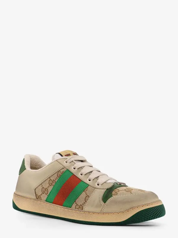 Gucci Screener Gg Low-top Vintage Leather Sneakers