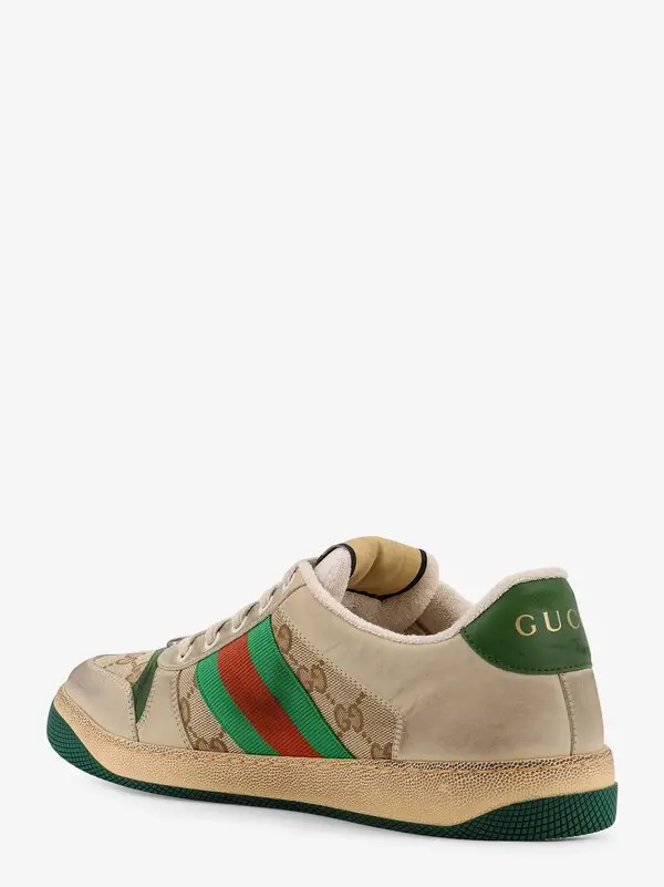 Gucci Screener Gg Low-top Vintage Leather Sneakers