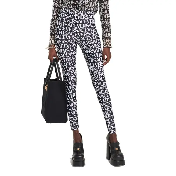 Versace Logo Print Leggings