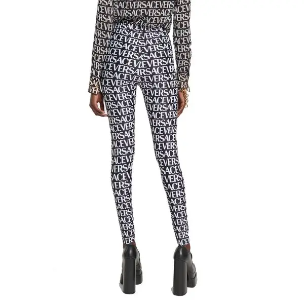 Versace Logo Print Leggings