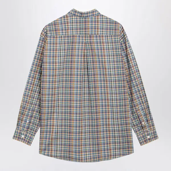 TOTEME Oversized Checked Organic Cotton Shirt - Blue
