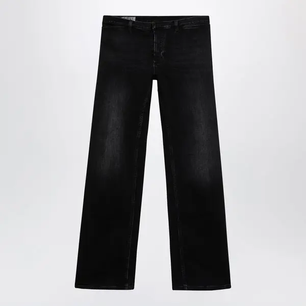 Gucci Stretch Denim Trousers With Washed Effect - Black