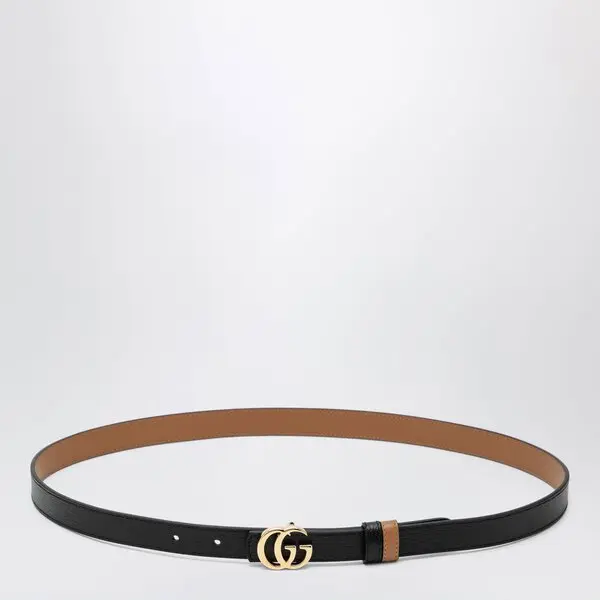 Gucci Gg Marmont Reversible Leather Belt - Black