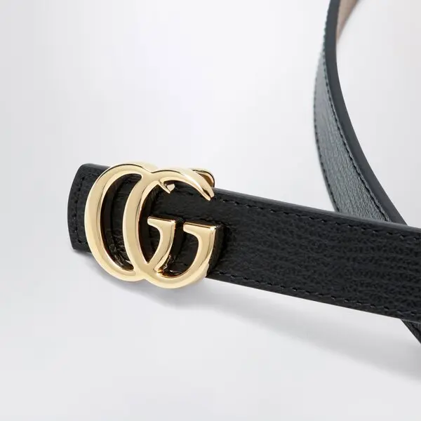 Gucci Gg Marmont Reversible Leather Belt - Black