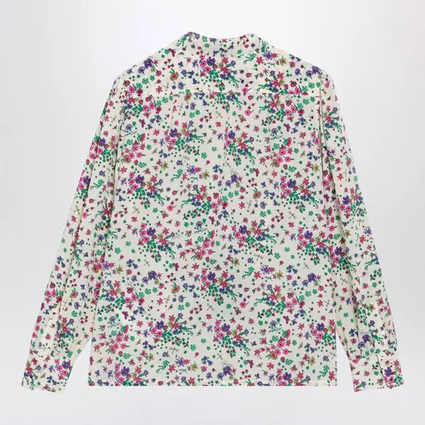 Gucci Printed Silk Shirt With Pussy Bow - Multicolor