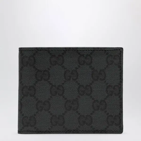 Gucci Essence Classic Bifold Wallet In Gg Canvas - Black
