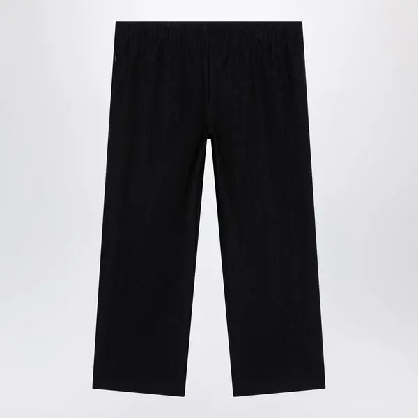 Gucci Gg Jacquard Jersey Pants With Elastic Waist - Black