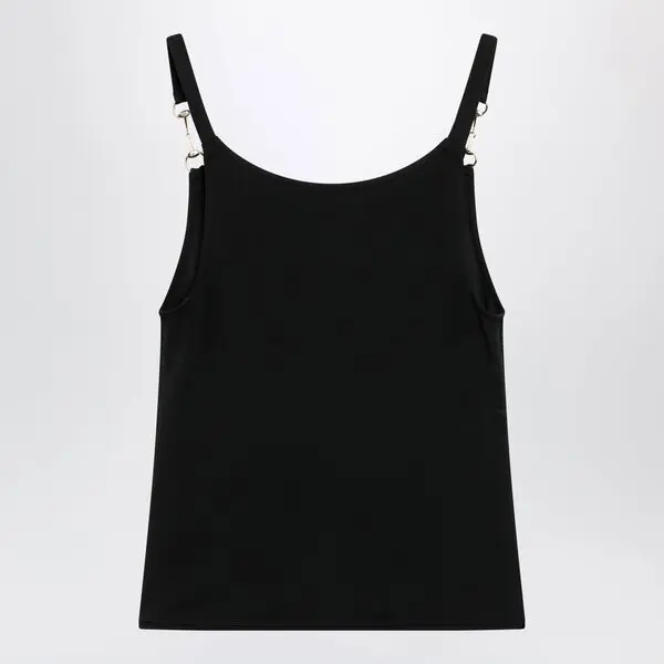Gucci Viscose Crêpe Jersey Top With Horsebit Detail - Black
