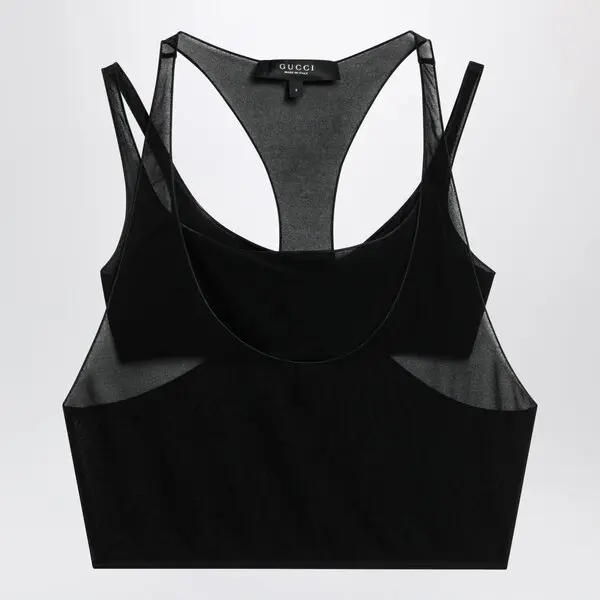 Gucci Lightweight Crãªpe Jersey Bralette Set - Black