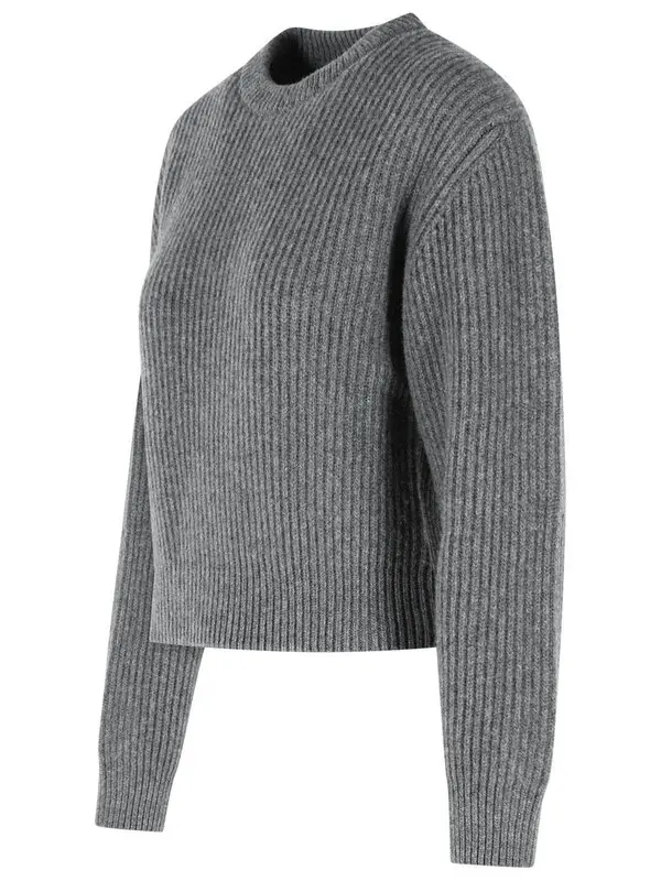 JIL SANDER Wool Crew Neck Sweater - Gray