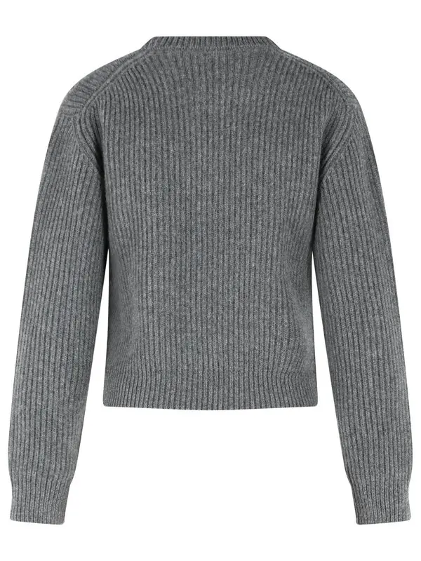 JIL SANDER Wool Crew Neck Sweater - Gray
