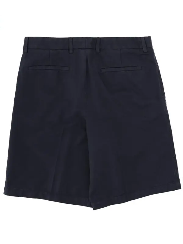Zegna Cotton Linen Shorts - Blue