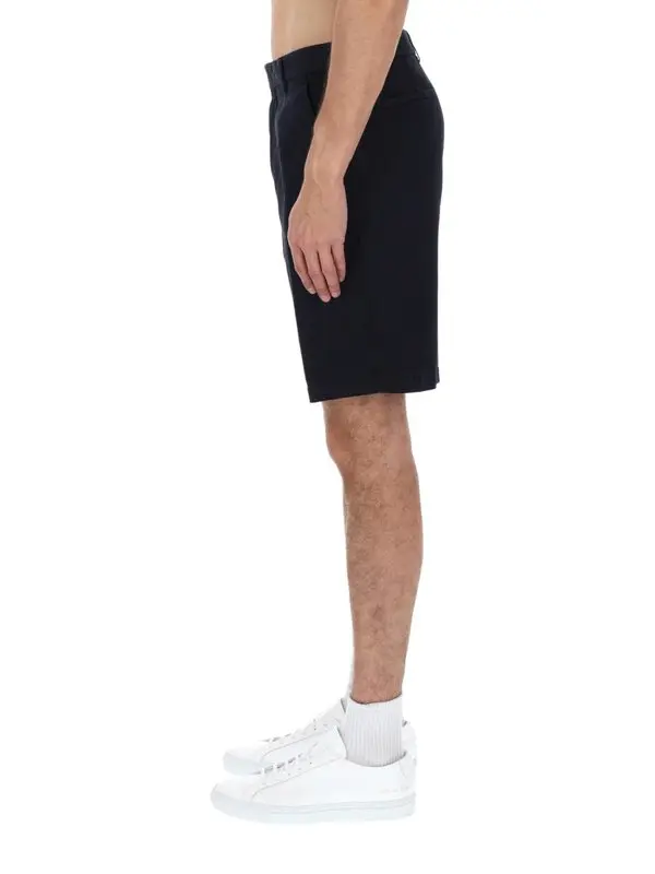 Zegna Cotton Linen Shorts - Blue