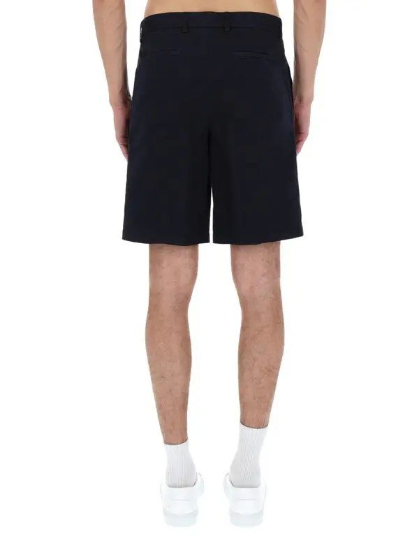 Zegna Cotton Linen Shorts - Blue
