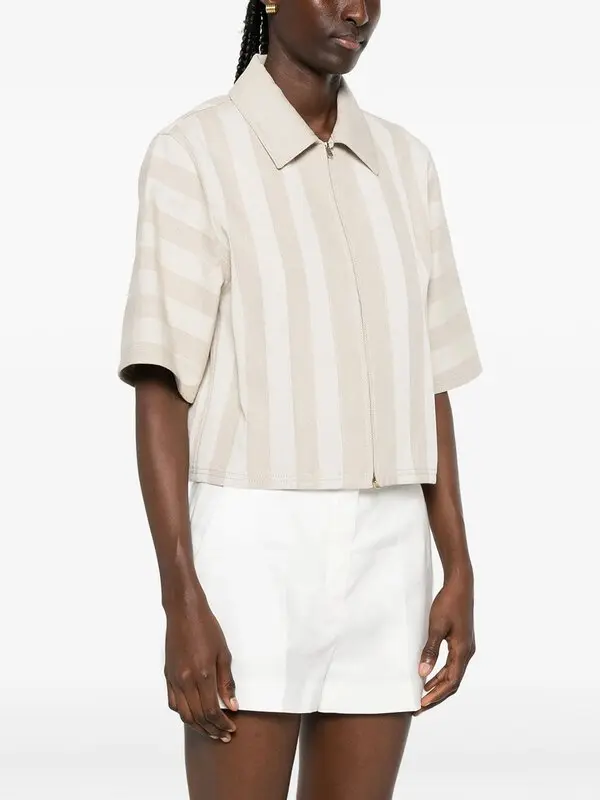 Fendi Pequin Drill Cropped Jacket