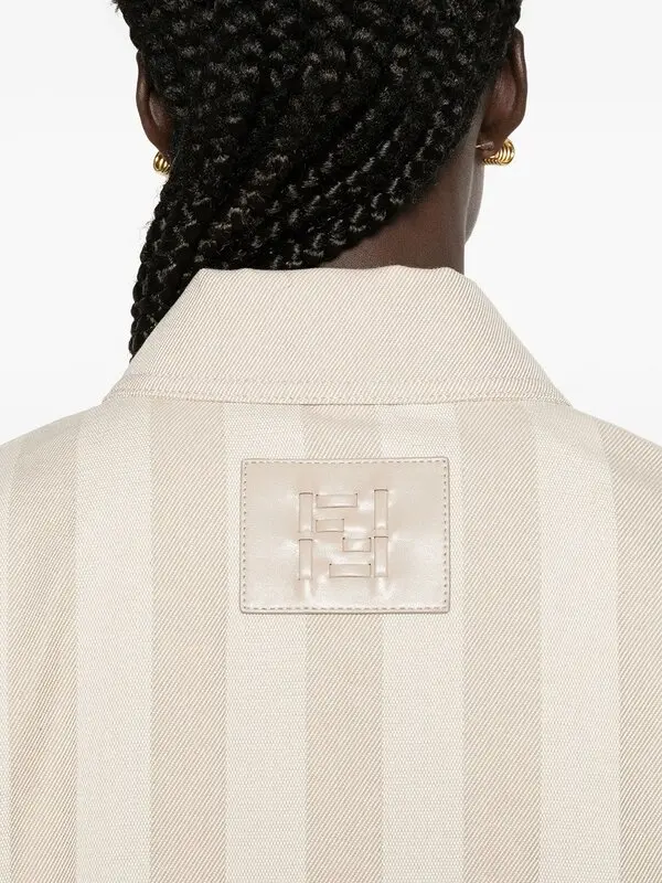 Fendi Pequin Striped Cropped Jacket - Multicolor
