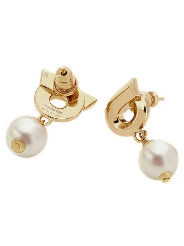 FERRAGAMO Drop Pearl Earrings