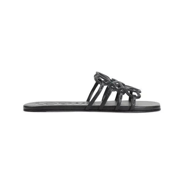 Loewe Anagram Petal Slide Sandals - Black