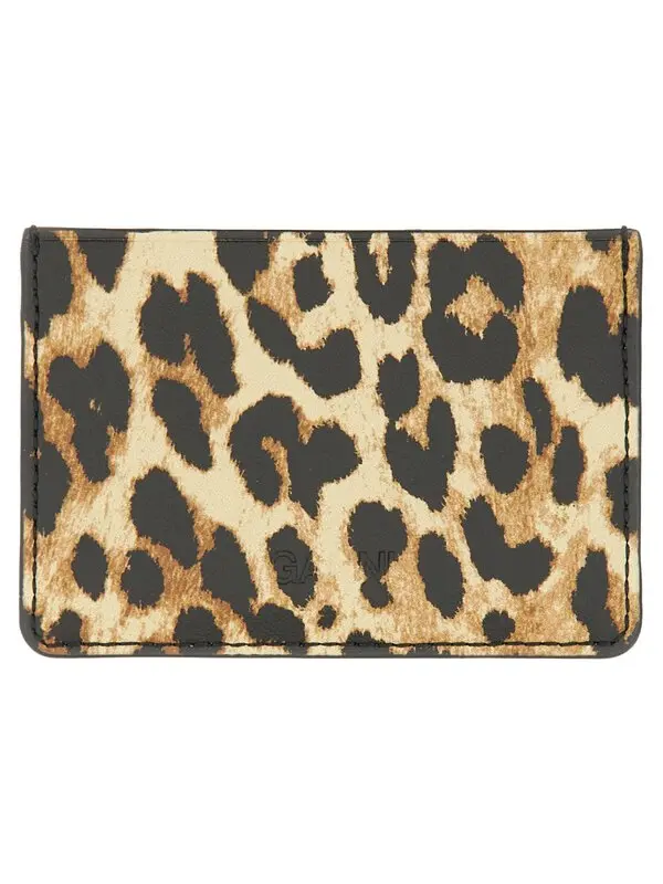 GANNI Card Holder With Animal Motif - Multicolor
