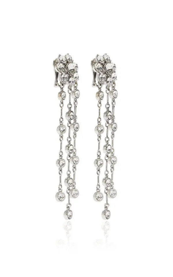 BEN-AMUN Diamond And Pear Shape Drop Earrings
