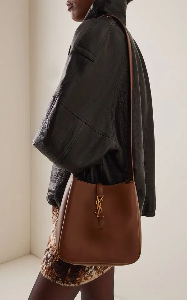 Saint Laurent Le 5 A 7 Leather Crossbody Bag - Brown