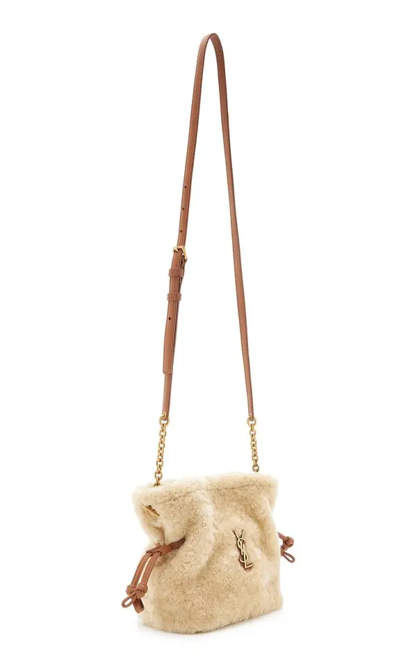 Saint Laurent Jamie Mini Shearling Shoulder Pouch