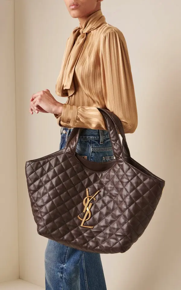 Saint Laurent Icare Medium Leather Tote