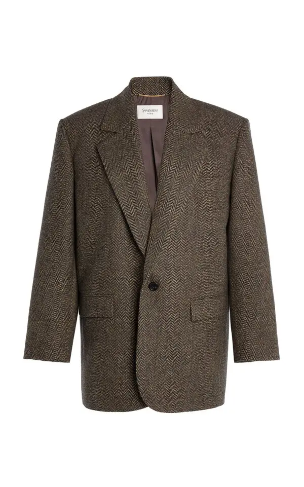 Saint Laurent Virgin Wool Blazer - Grey