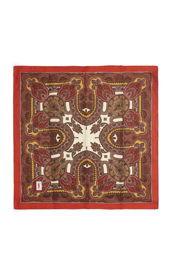 Saint Laurent Paisley Silk Scarf - Multi