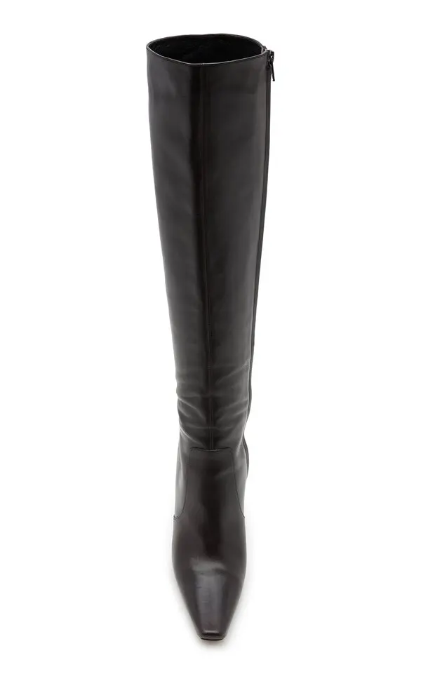 Saint Laurent 77 110 Cuir Dorada Knee-high Boots