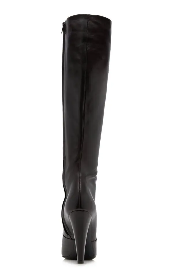 Saint Laurent 77 110 Cuir Dorada Knee-high Boots