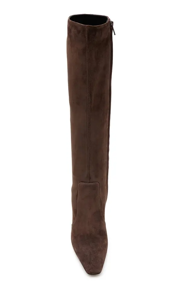 Saint Laurent Francoise 95 Velvet Boots