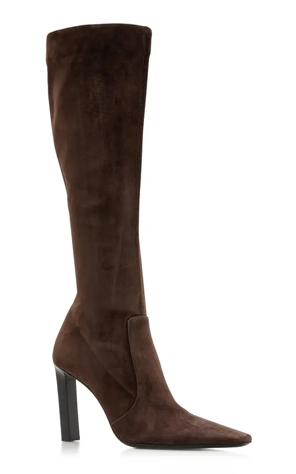 Saint Laurent Francoise 95 Velvet Boots