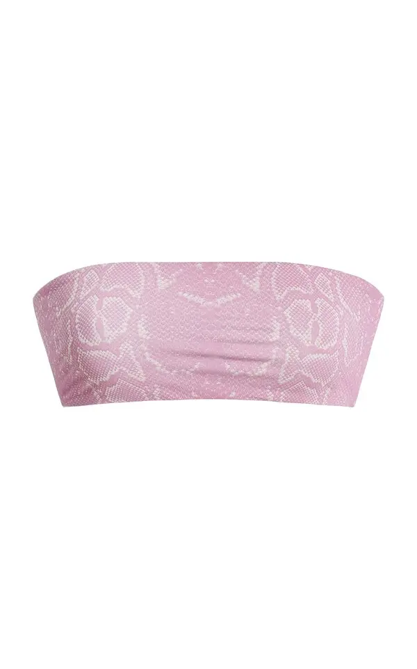 ZIAH Twisted Bandeau Bikini Top - Pink