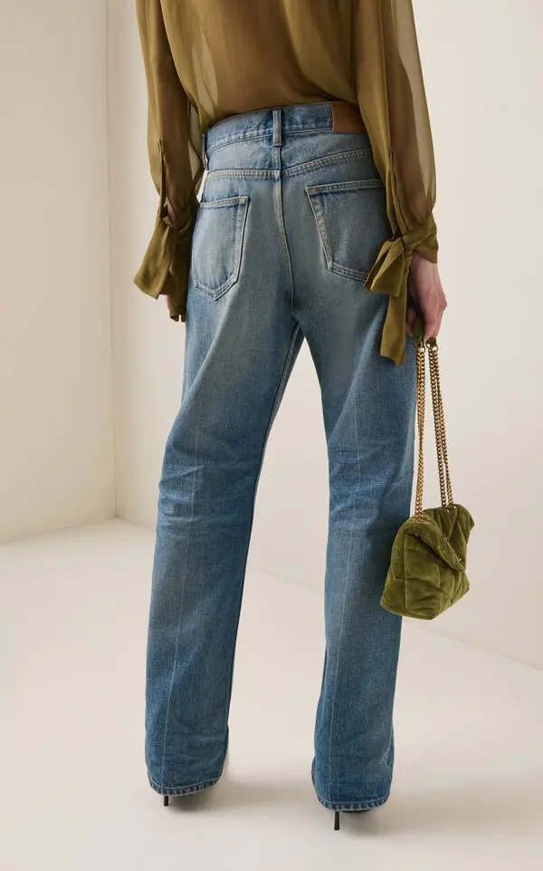 Saint Laurent Authentic Rigid Mid-rise Straight-leg Jeans