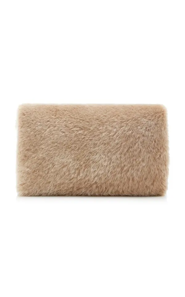 Saint Laurent Envelope Large Shearling Clutch Bag