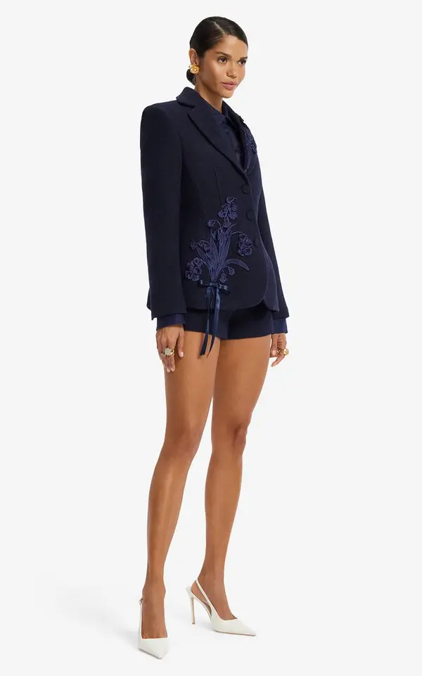 LEO LIN Lisa Applique Tweed Blazer