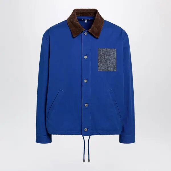 Loewe Long-sleeve Cotton And Leather Jacket