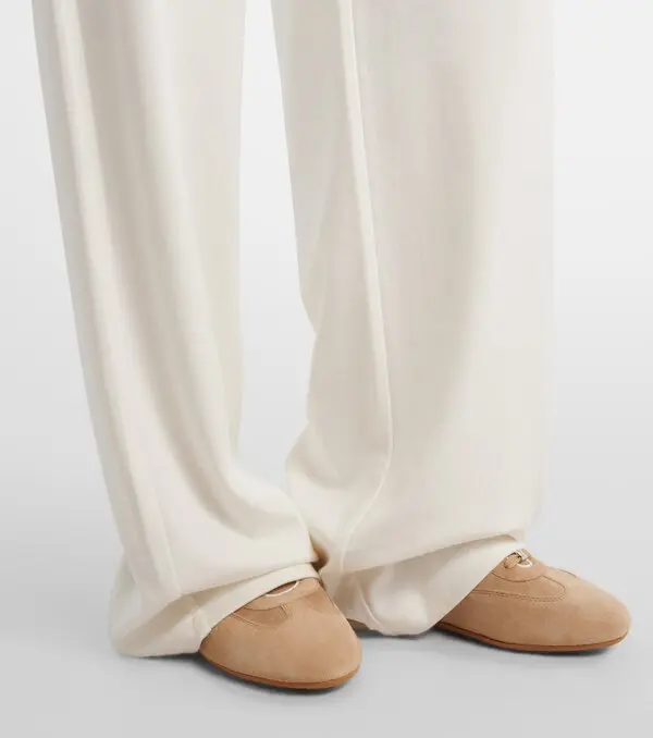 Max Mara Cotton And Silk-blend Sweatpants - White