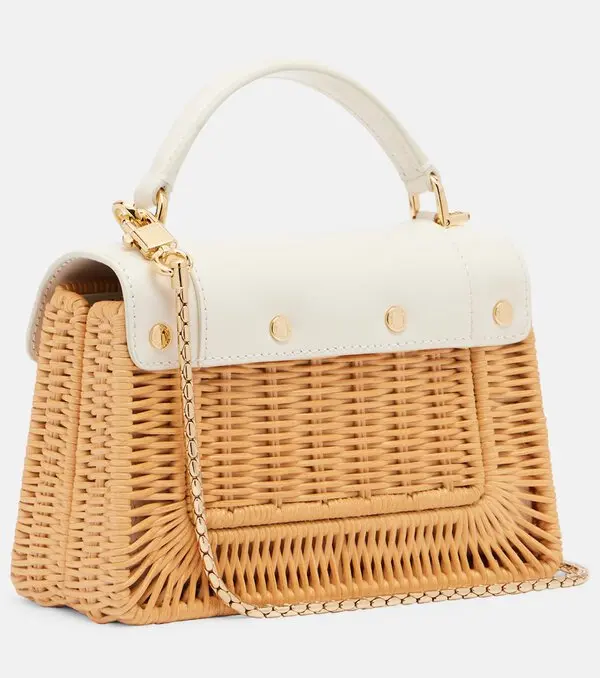 BVLGARI Serpenti Forever Mini Wicker Top-handle Bag