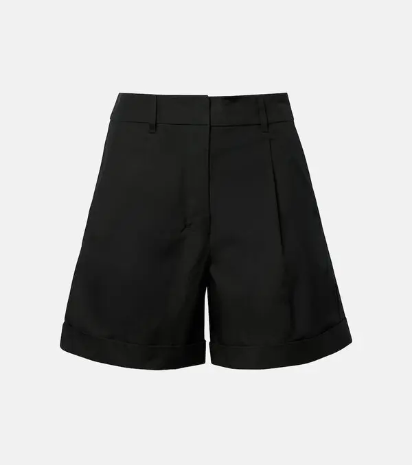 Max Mara Cotton Poplin Shorts - Green