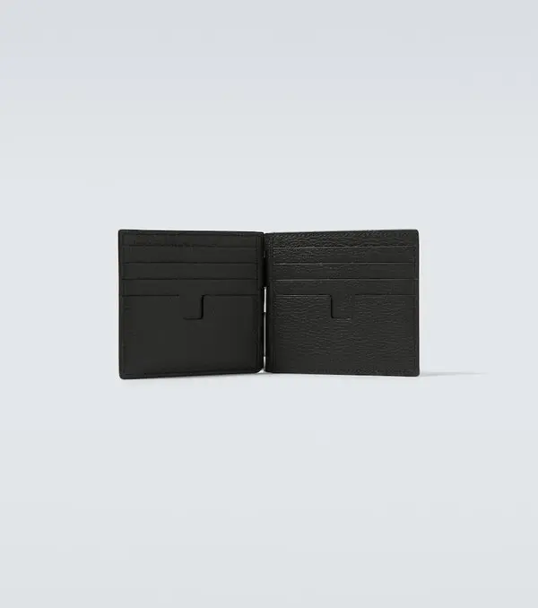 TOM FORD Leather Bifold Wallet - Green