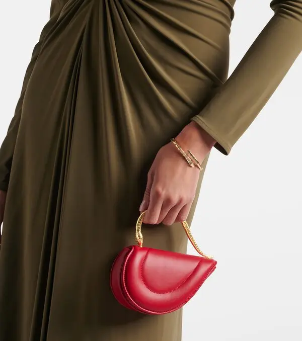 BVLGARI Serpenti Cuoricino Mini Leather Top-handle Bag