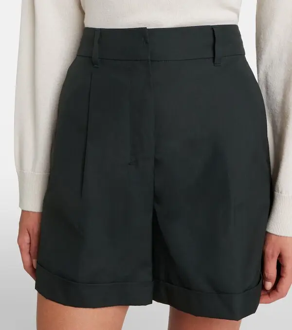 Max Mara Cotton Poplin Shorts