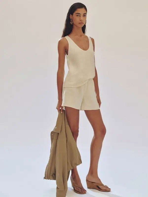 REFORMATION Enzo Linen Two Piece Set - Ivory