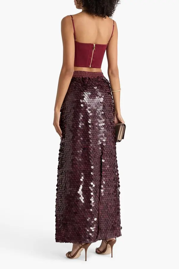 Zimmermann Sequined Silkorganza Maxi Skirt