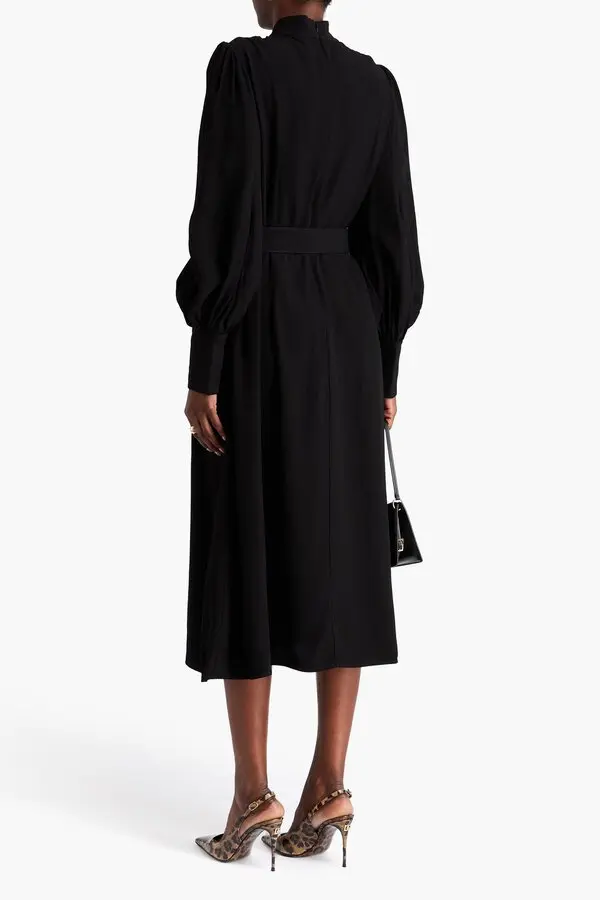 Zimmermann Belted Crepe Midi Dress